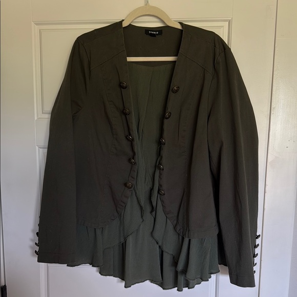 torrid | Jackets & Coats | Torrid Olive Green Layered Blazer | Poshmark